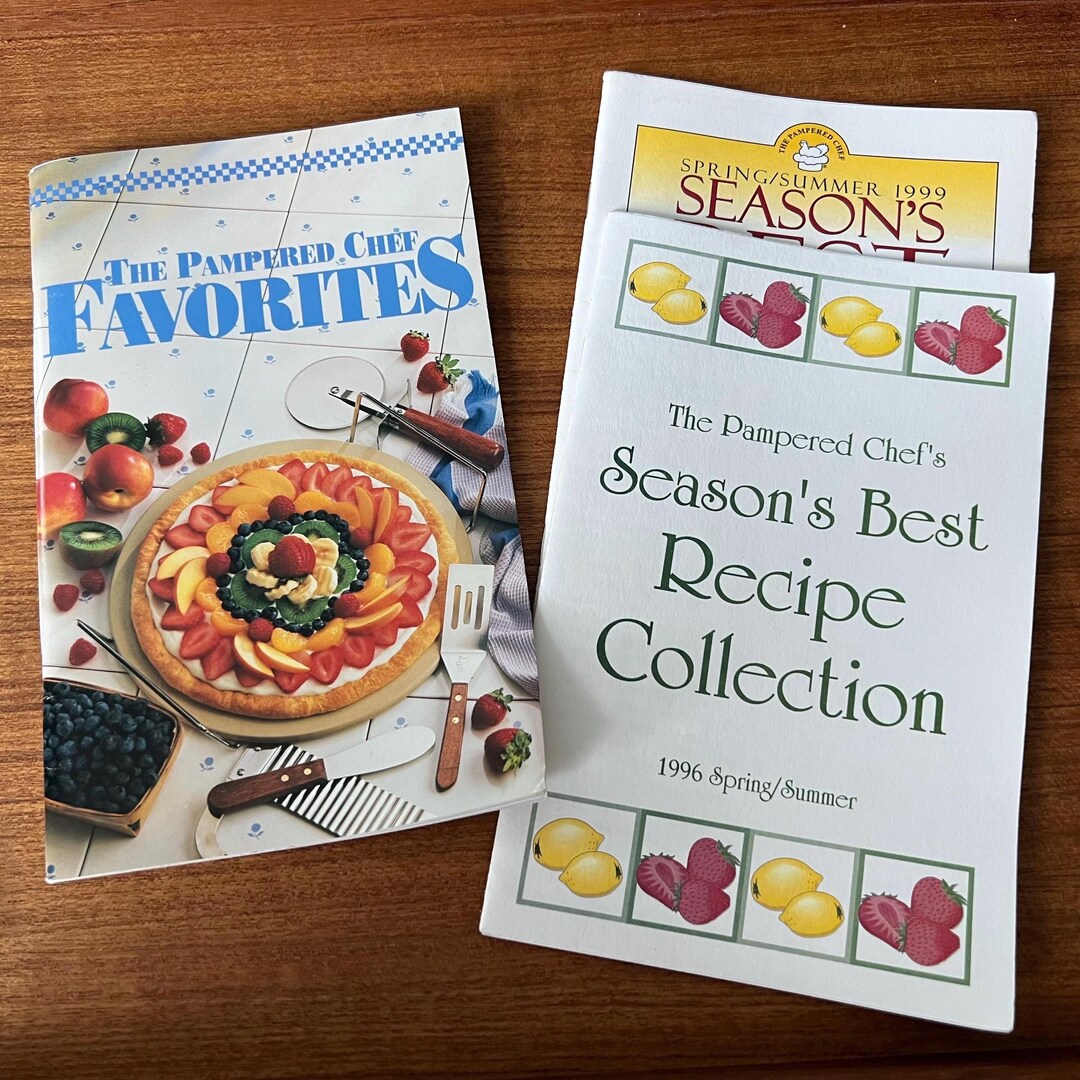 3 Vintage Pampered Chef Cookbooks, 1992, 1996 and 1999 - Etsy