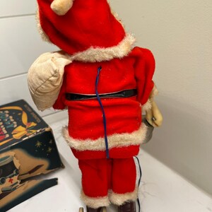 Vintage 1950's Alps Christmas Jolly Santa Claus Roller Skate/ski With ...