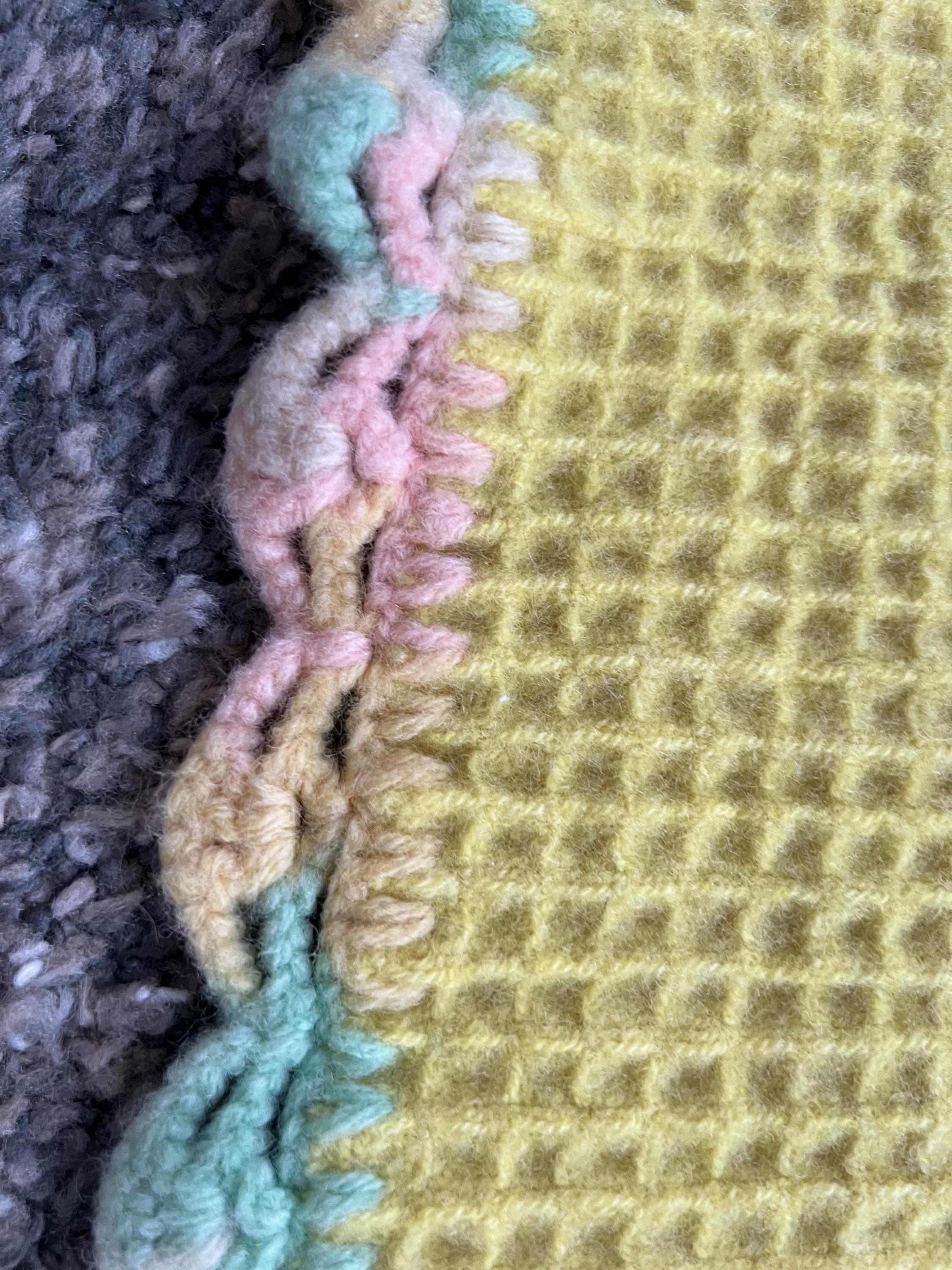 2 Handmade Wool Blankets/afghans, Wool Baby Blanket, Wool Blanket ...