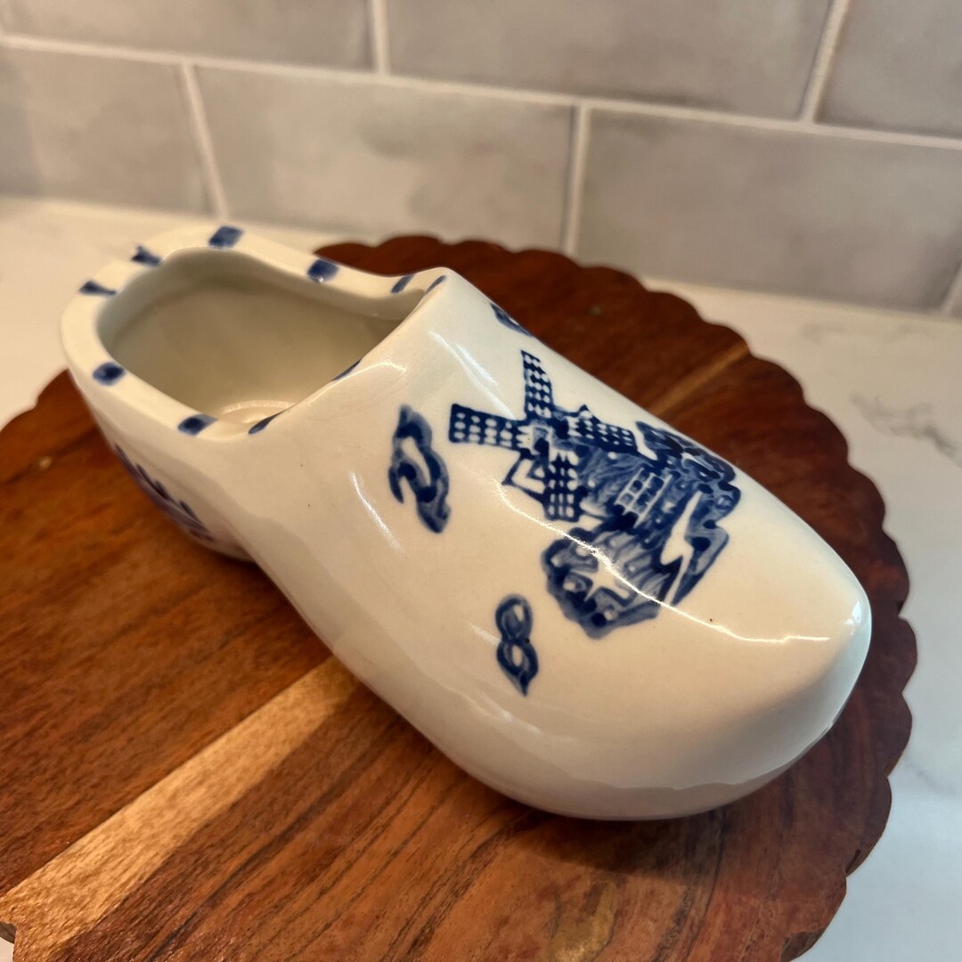 Vintage 1978 Delft Blue Dutch Shoe Planter - Etsy