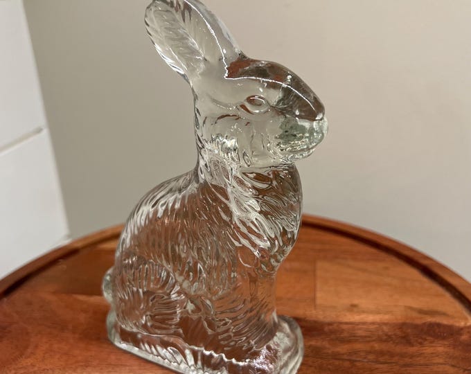 Vintage Glass Easter Bunny Candy Container by J.H. Millstein in ...