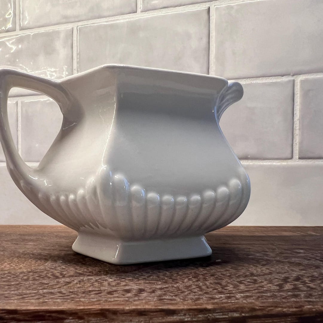 Vintage W Adams & Sons Ironstone Creamer Pitcher, Made in England, off ...
