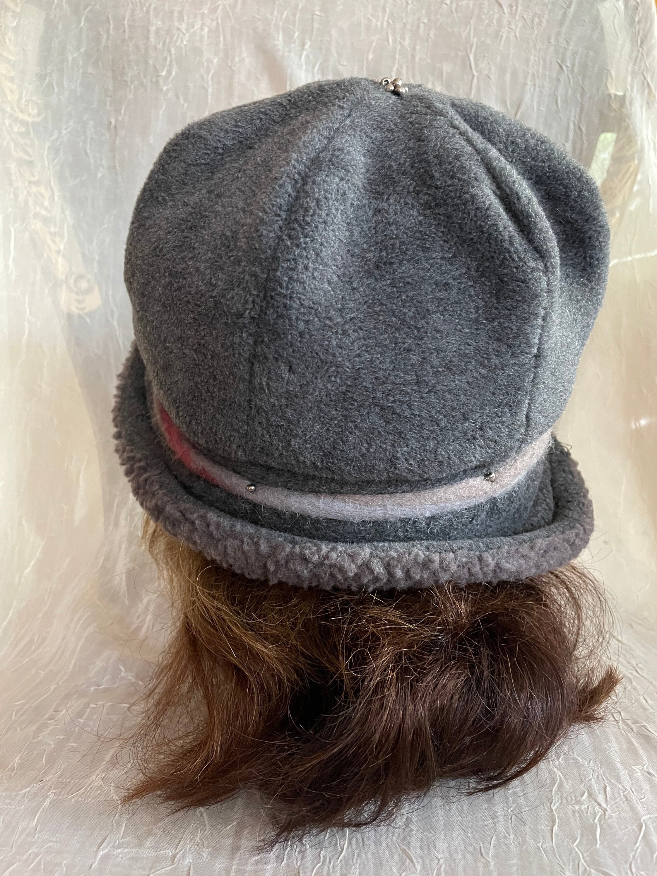 Sherpa Grey Gray Fleece Flapper Warm Winter Hat Tatiana123 - Etsy