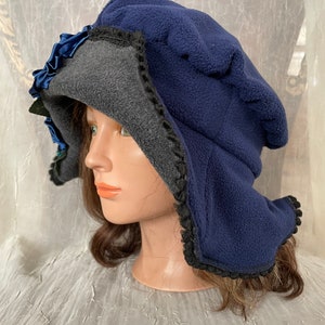 Flapper Hat Navy Blue Grey . Tatiana123 - Etsy