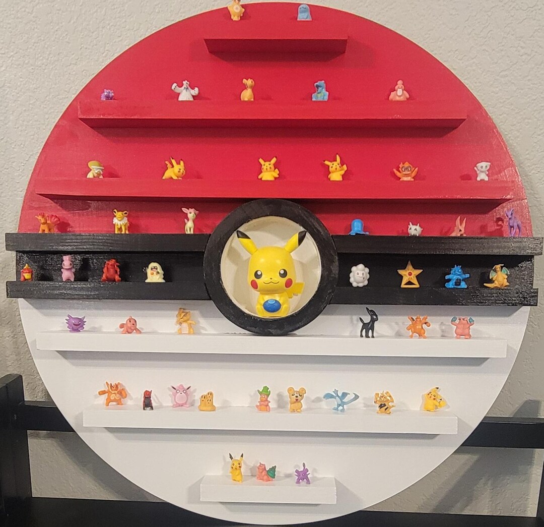Pokeball Figurine Wall Display - Pokemon Display - Pokemon Toy Display ...