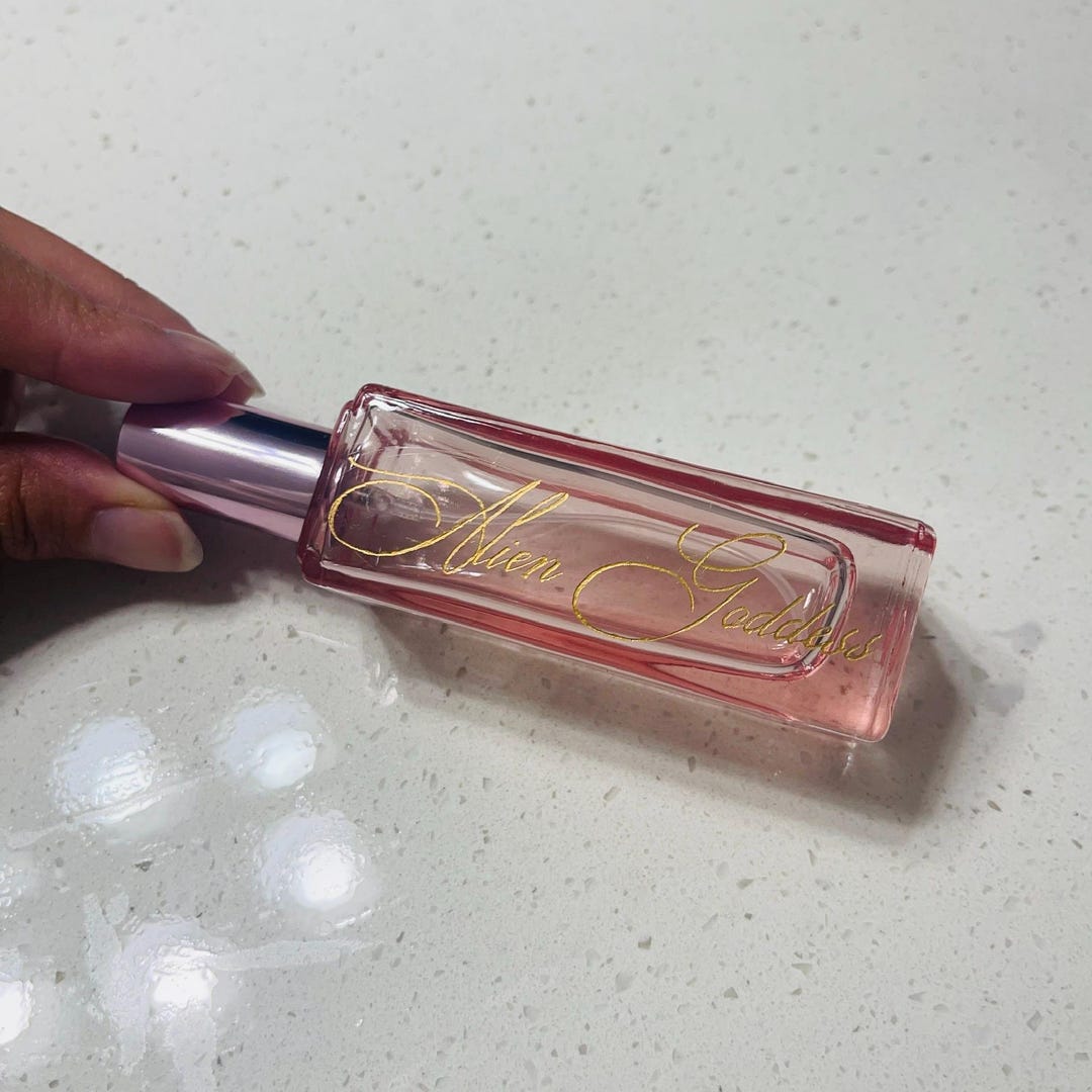 Same-day Shipping* 30ml Pink Glass Perfume Bottle With Rose Gold ...