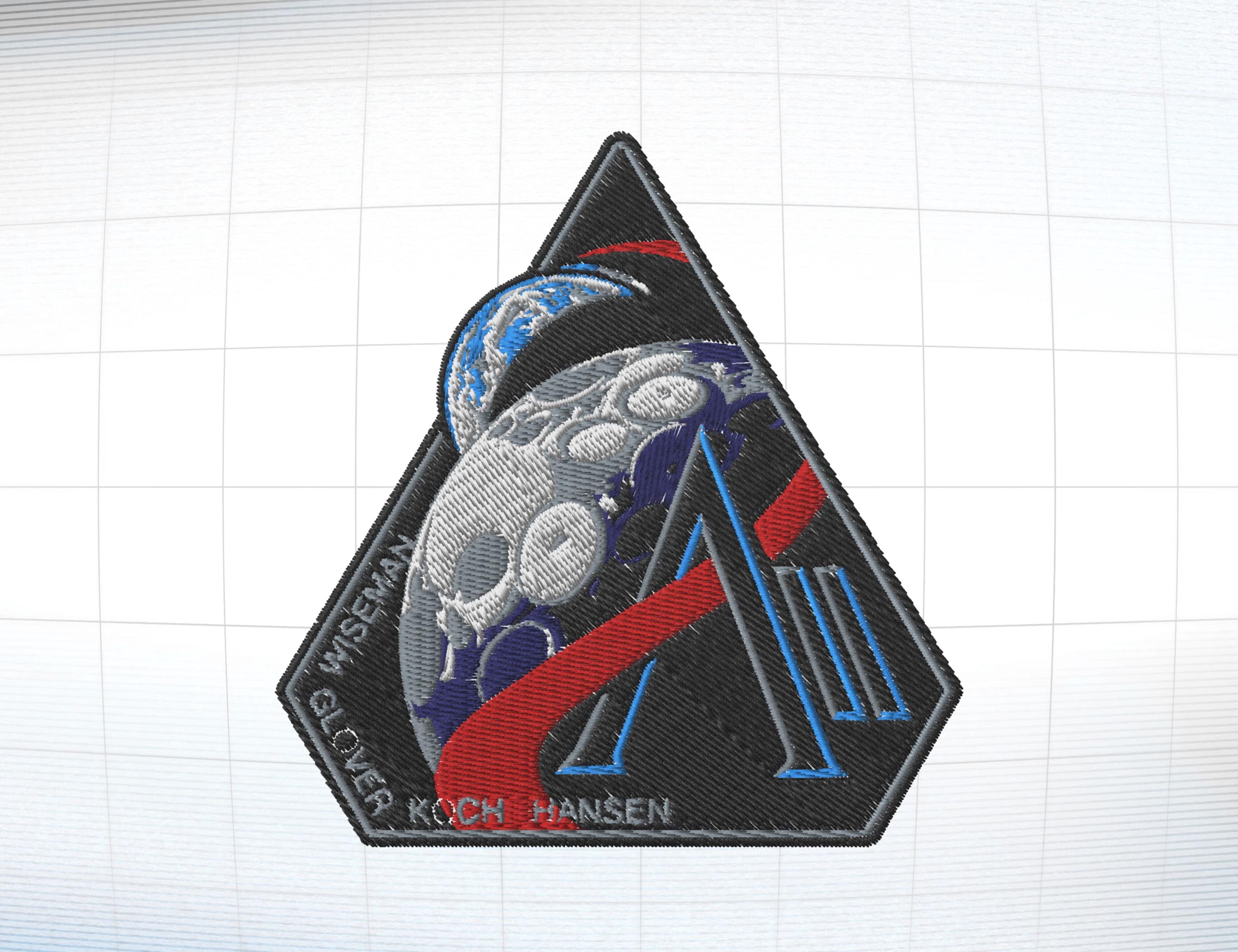 Artemis II Embroidered Patch Shirt – NASA Crewed Moon Mission, 2026 ...
