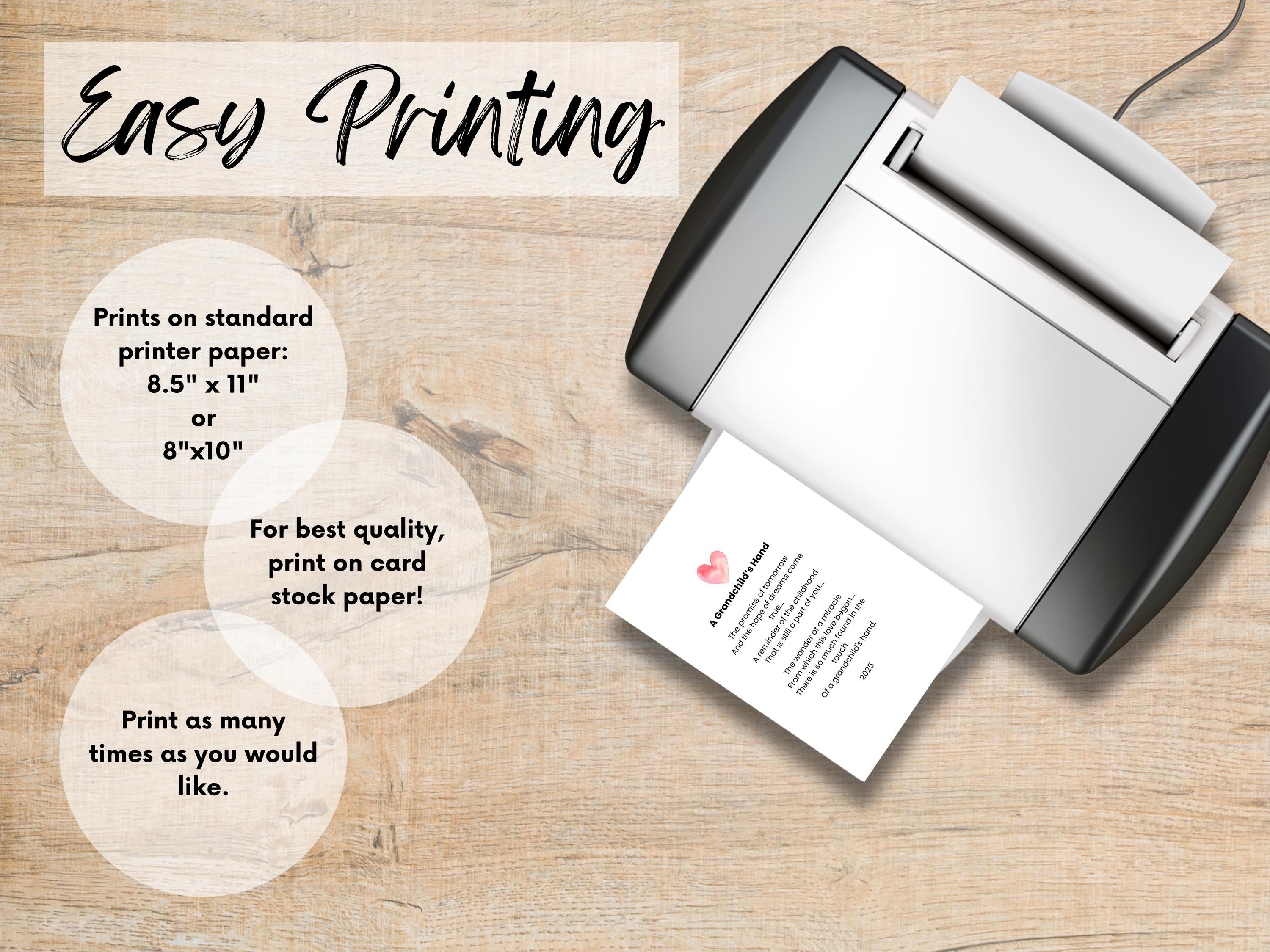 A Grandchild's Hand Printable Handprint Art for Grandparents Day ...