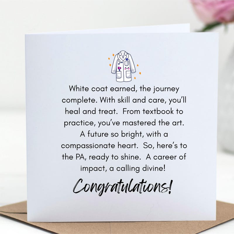 Physician Assistant Graduation Cards - Etsy