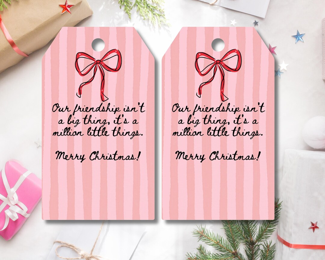 Printable Gift Tags for Christmas, for Besties and Bff's - Etsy