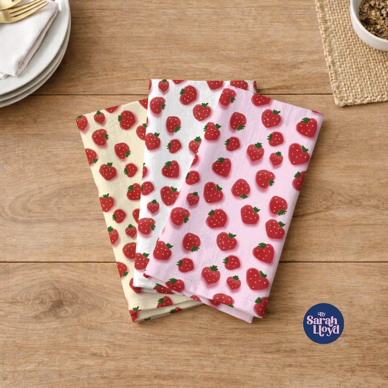 Yellow Strawberry Watercolour Pattern | Seamless Fruit Digital Paper ...