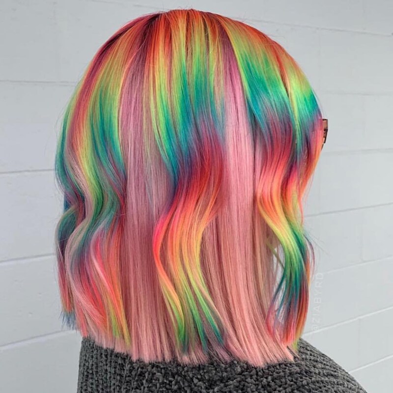 Pink Real Human Hair Wig - Etsy
