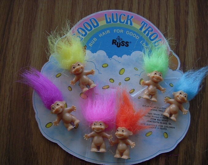Mini Troll Dolls set of 6 - Etsy