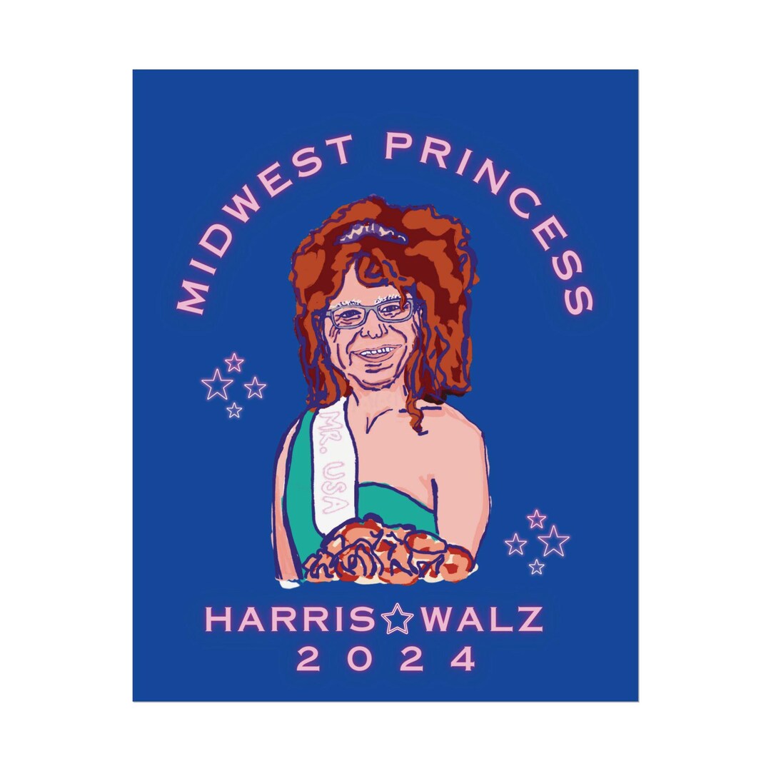 Midwest Princess Tim Walz, Kamala Harris Election 2024 Rolled Poster - Etsy