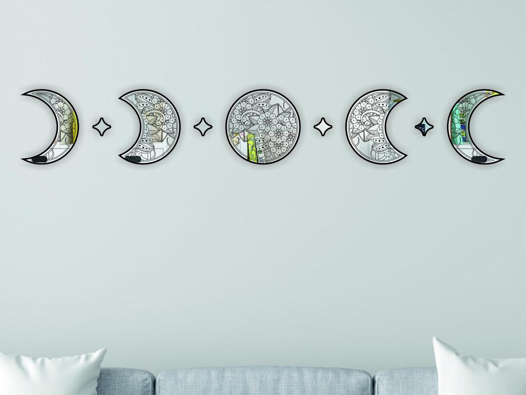 Moon Phase Mirror, Moon Mirror Decor, Wall Mirror, Decoration Mirror ...