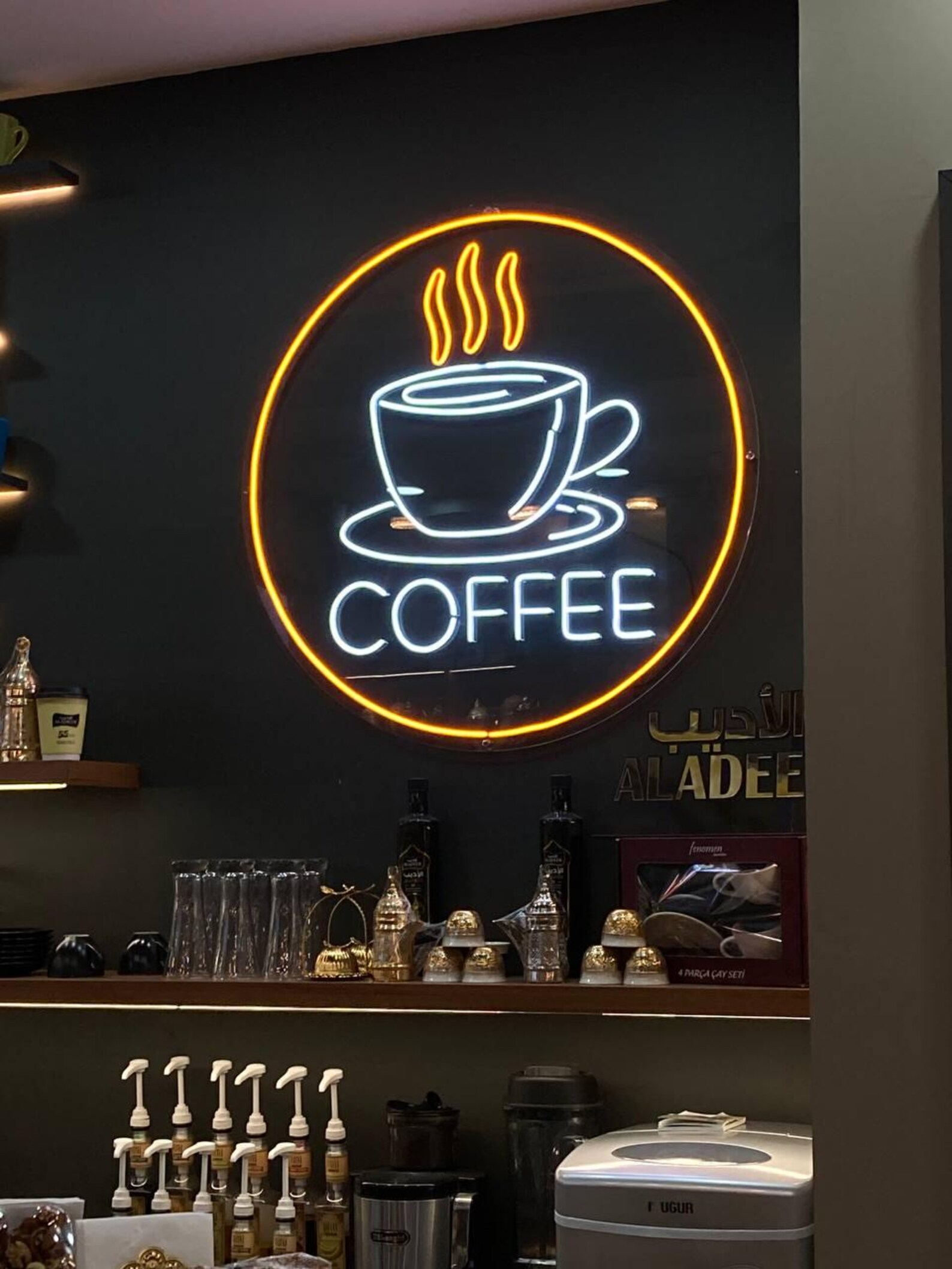 Coffee Neon Sign, Coffee Cup Neon Sign, Cafe Bar Sign, Custom Neon Sign ...