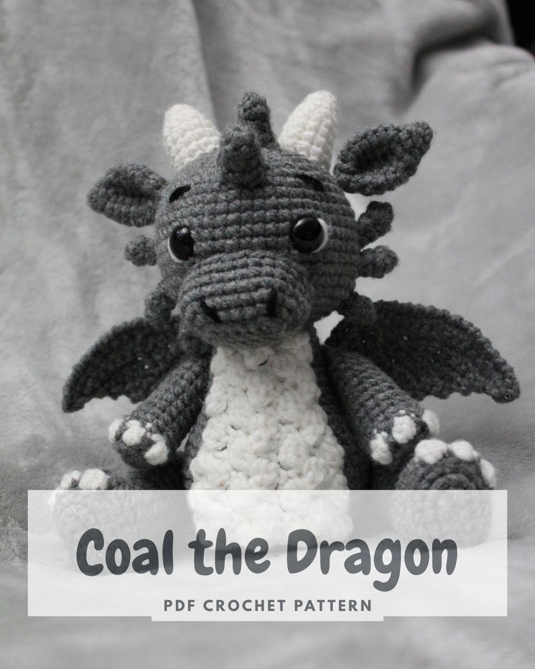 Coal the Dragon Amigurumi Crochet Pattern - Etsy