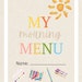 Digital Montessori Morning Menu - Etsy