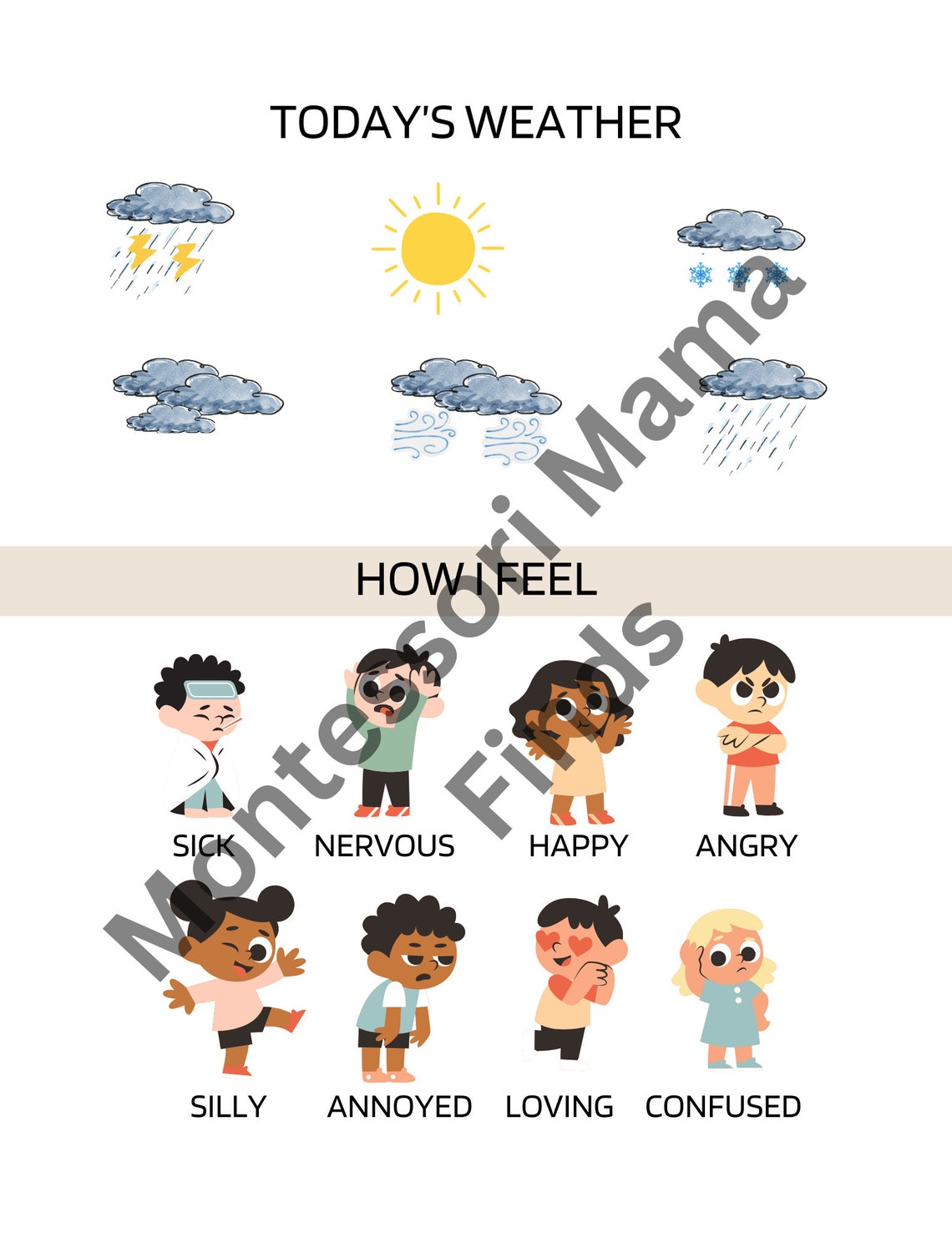 Digital Montessori Morning Menu - Etsy