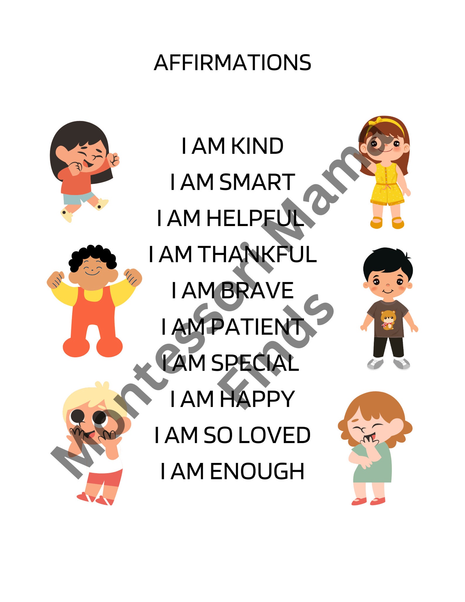 Digital Montessori Morning Menu - Etsy