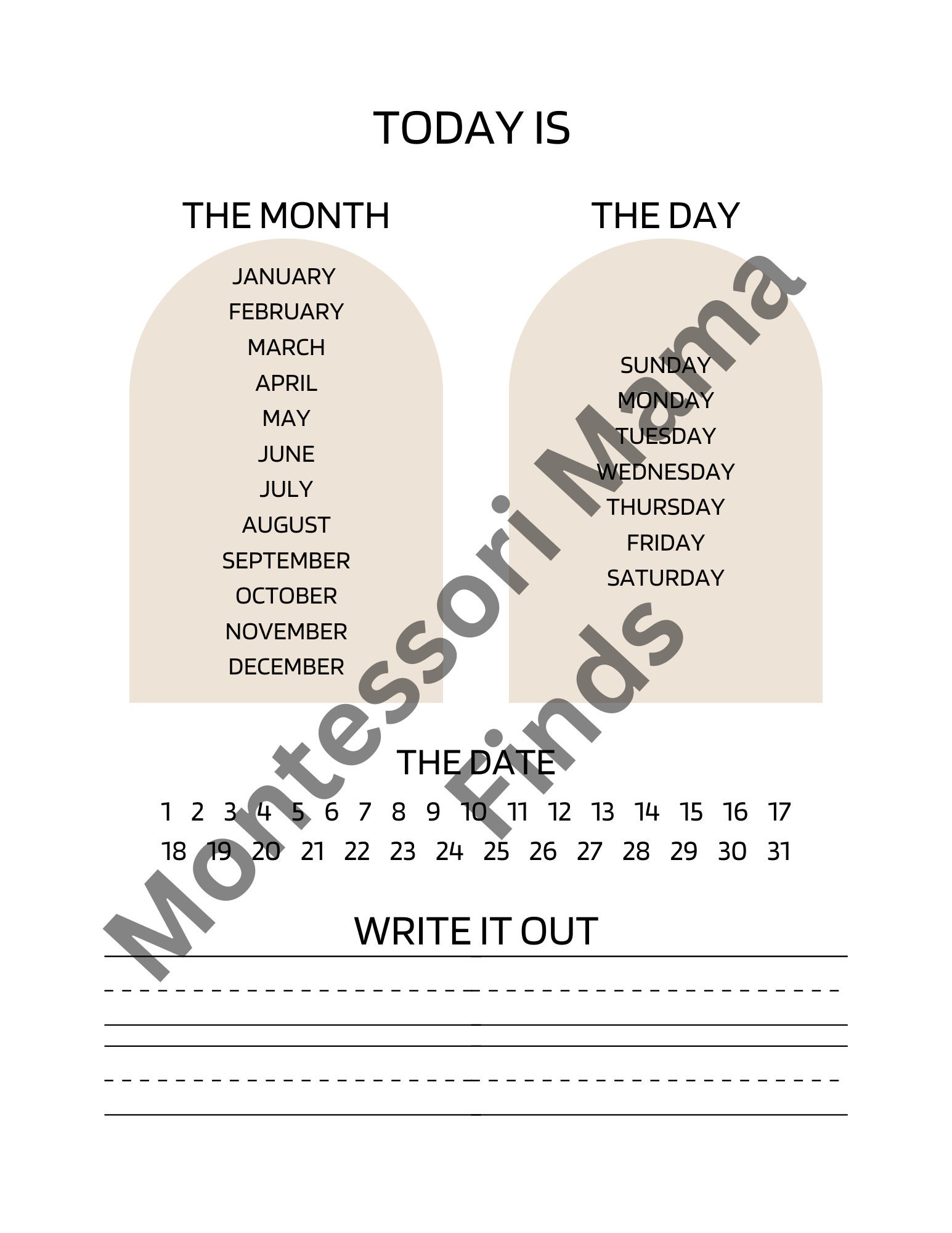 Digital Montessori Morning Menu - Etsy