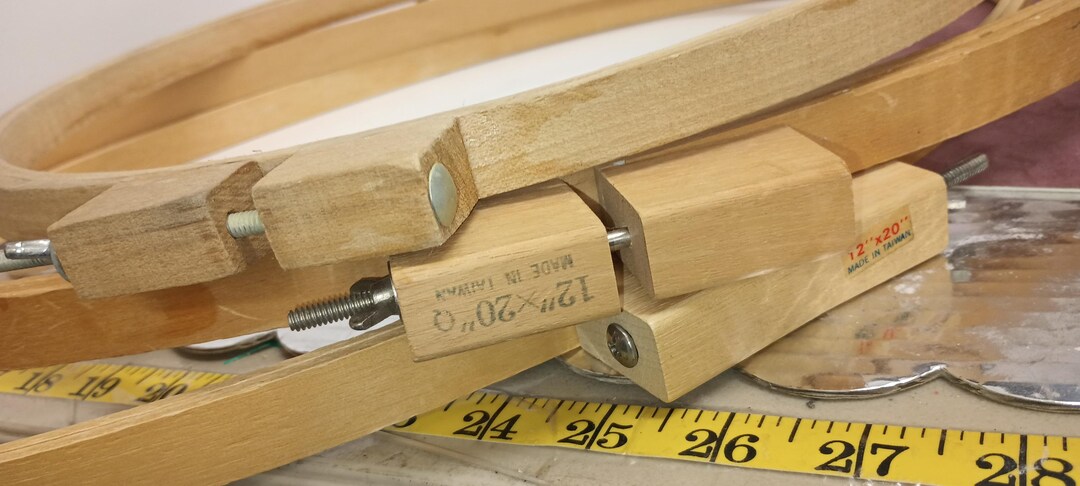 3 Large Embroidery Hoops 12 X 20 and 14 Ovals and Round - Etsy