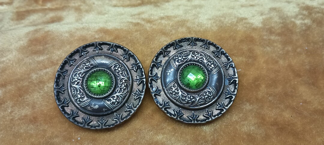 Victorian Set Coat Cloak Brass Jewel Buttons Ornate, Over 100 Yrs Old # ...