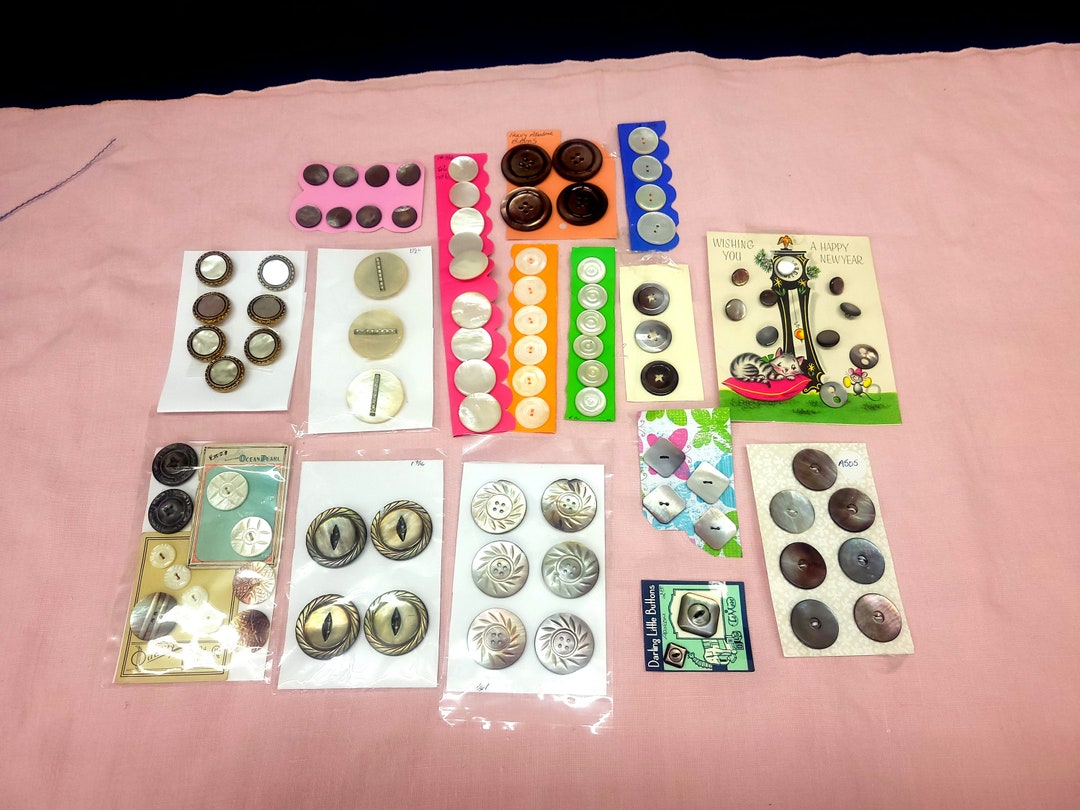 Antique Carved Button Sets, Pearl, Abalone, Victorian, Fancy and ...