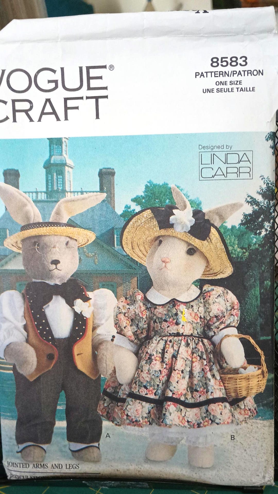 Vogue Craft Dress up 26" Rabbits, Jointed Limbs, Clothing Patterns by ...
