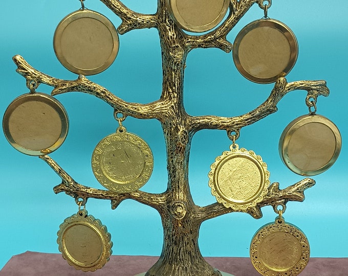 Vintage Hollywood Regency Family Tree of Life Photo 9 Round Picture ...