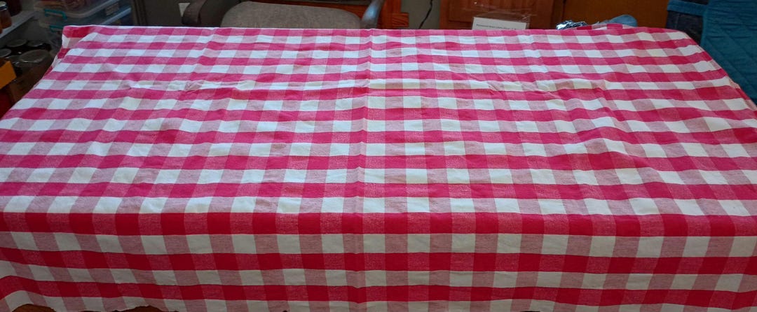 Vintage Large Red Check, Diner Cafe Tablecloth - Etsy