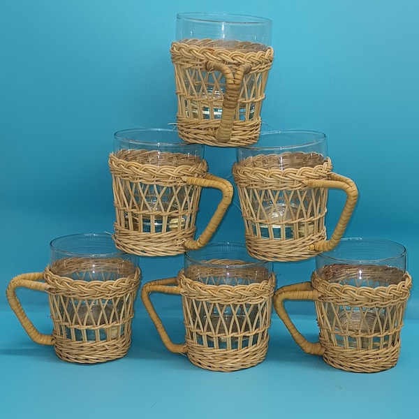 Wicker Rattan Cup Holders - Etsy