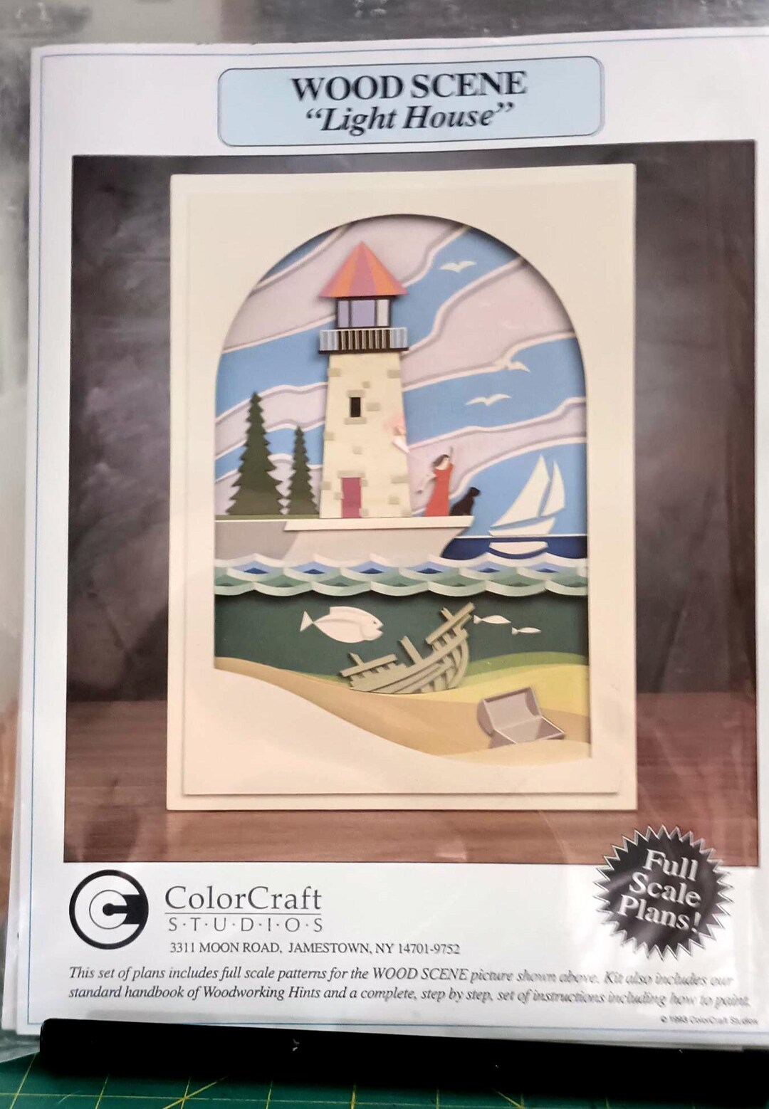 3 Dimensional Wood Scene Plans Pattern Color Craft Studios Lighthouse ...