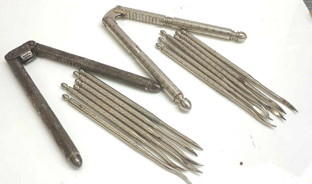 Vintage and Antique 2 Nutcracker Sets With Picks for Nut Bowls, 14 ...