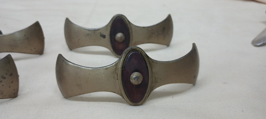 Authentic Vintage Bat Wing Hardware Pulls, 4 PC Waterfall Hardware With ...