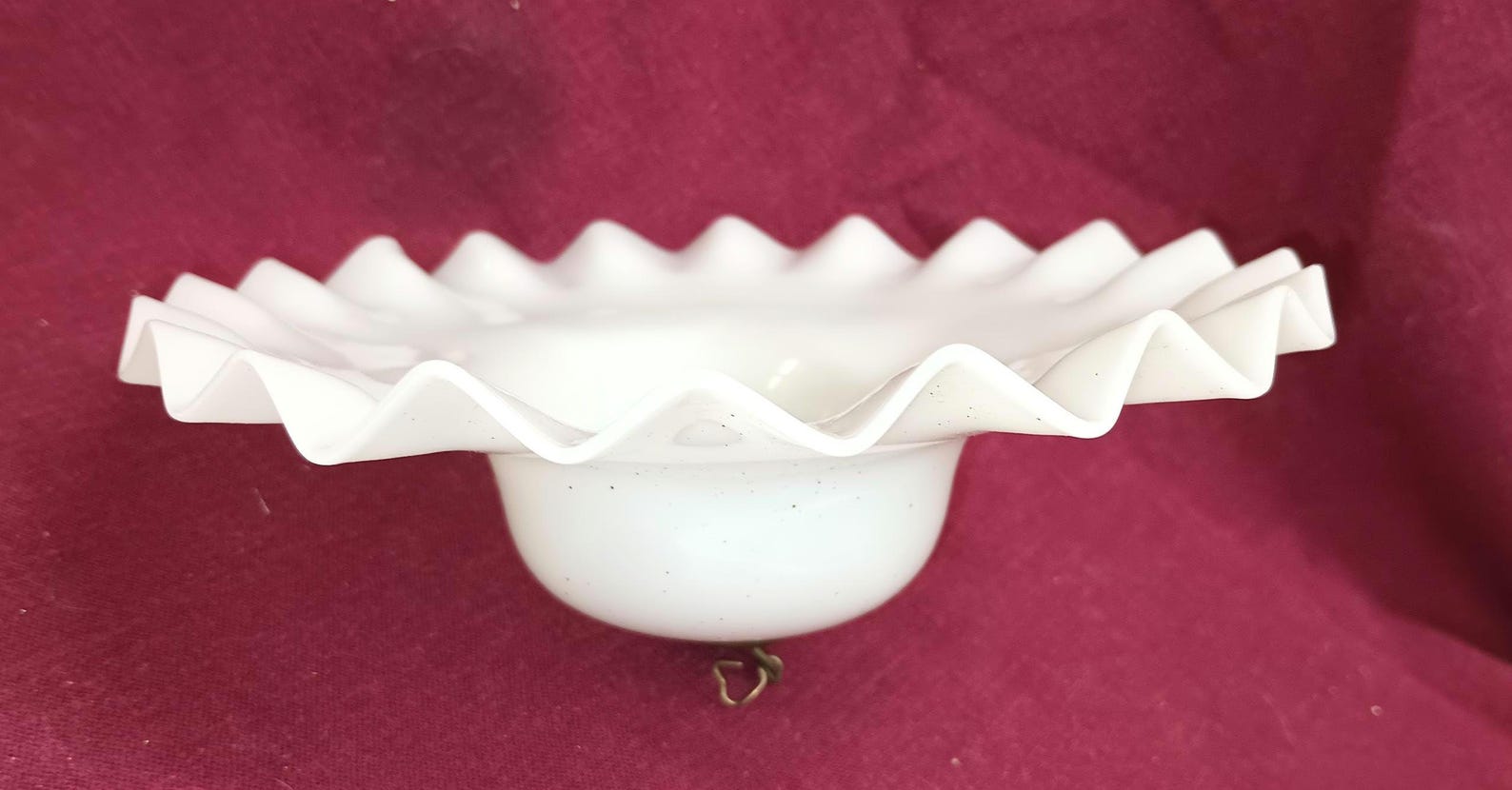 Antique Opaline Milk Glass Smoke Bell, Soot Shade for Kerosene Wall ...