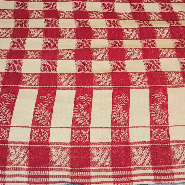 Linen Red Check Tablecloth - Etsy