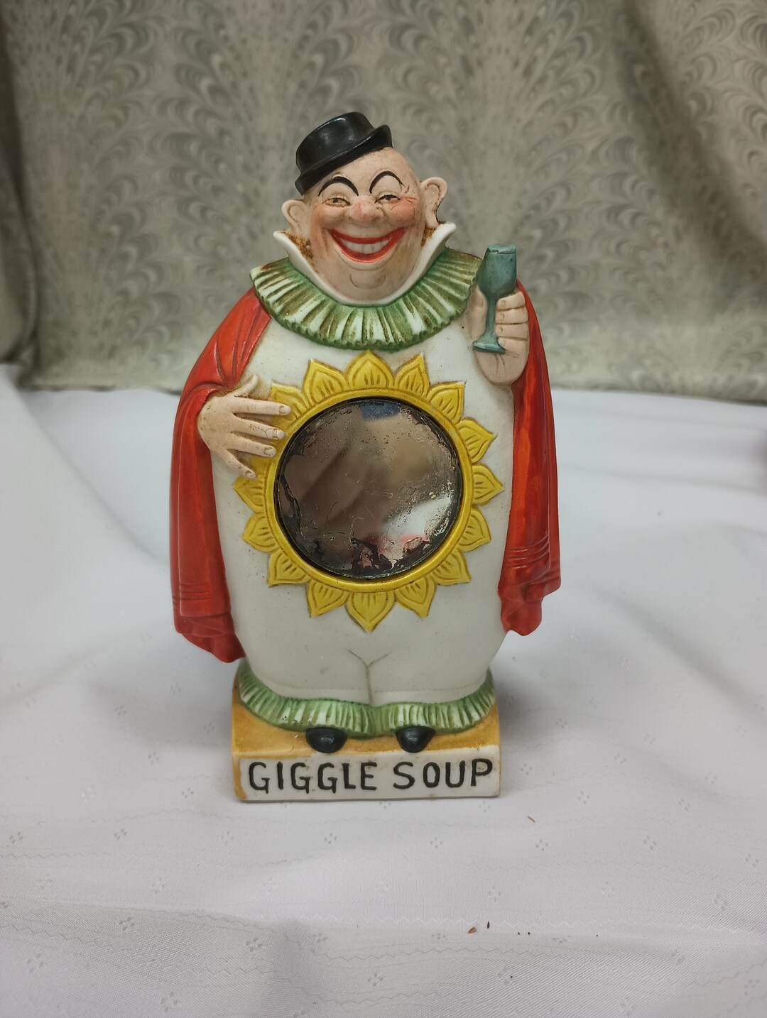 Giggle Soup Ceramic Mirrored Flask Clown Carlopetos Schafert - Etsy