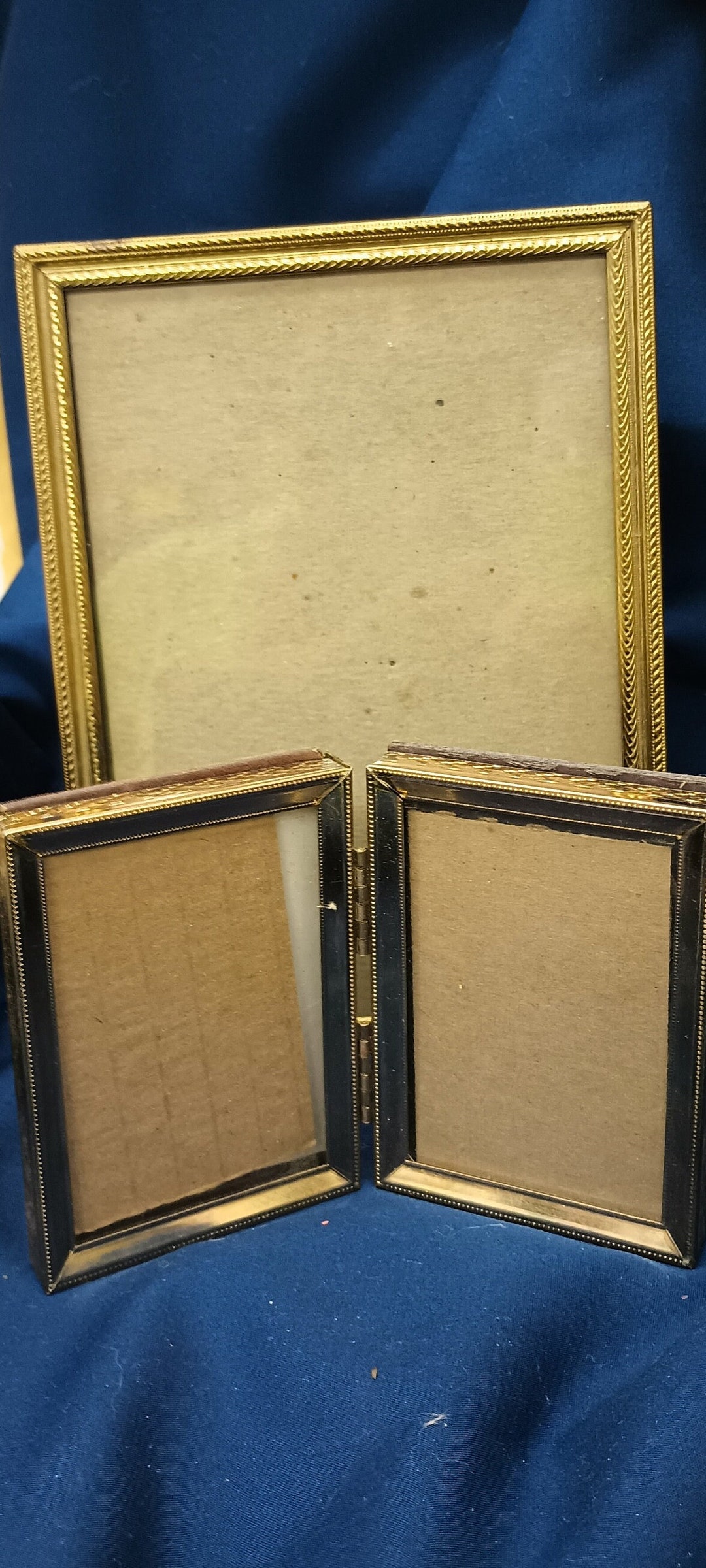 Pair Vintage Hollywood Regency Frames Gold Metal, 5x7 and Dble Hinged ...