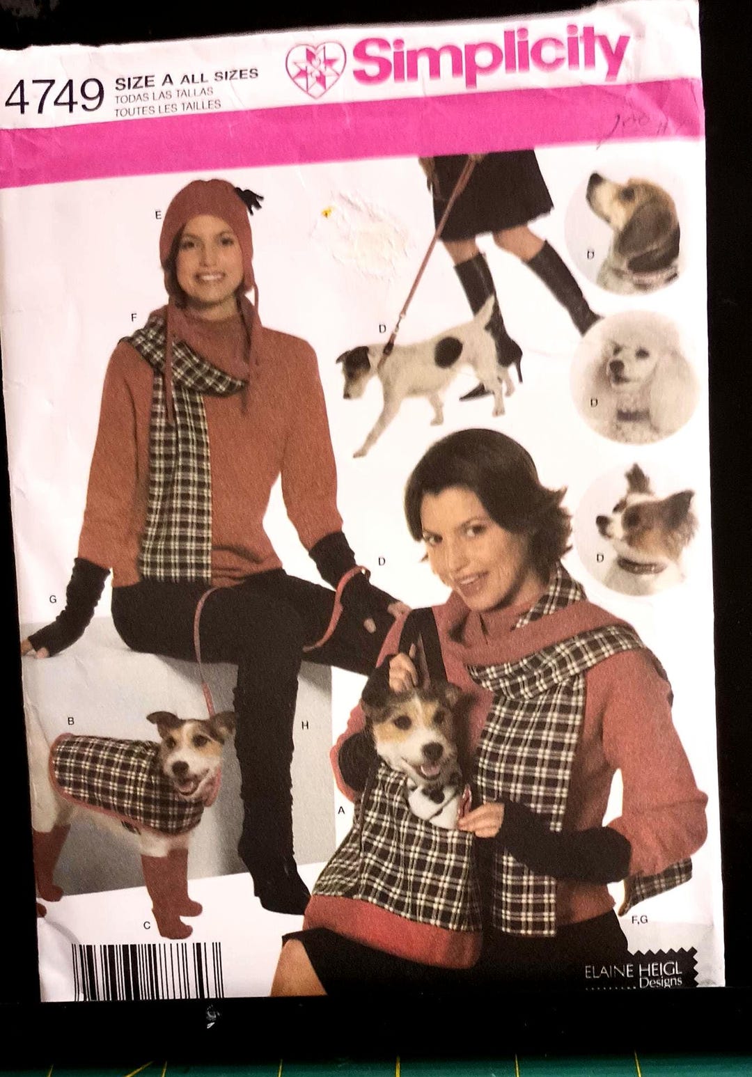 Simplicity 4749 Misses and Dog Accessories, Blanket, Bag, Coat, Warmers ...