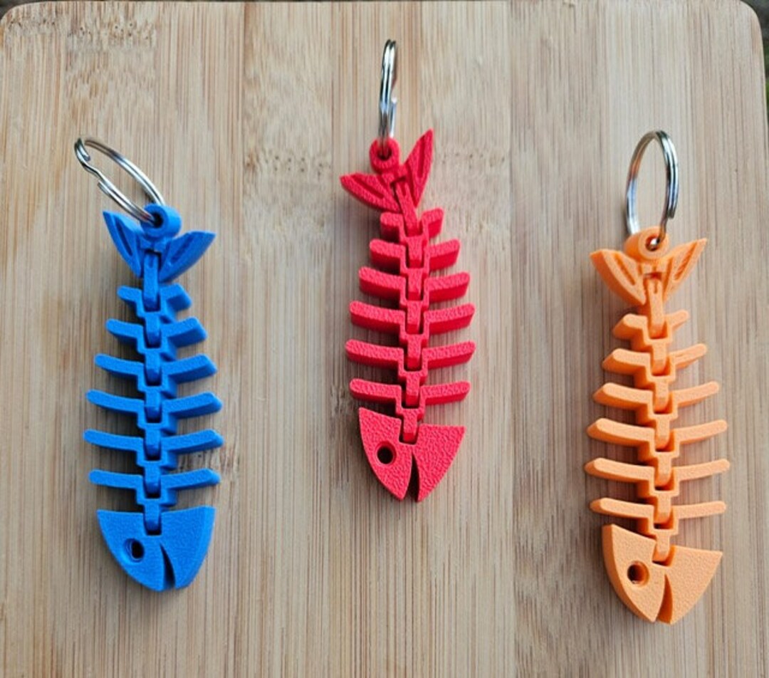 3D Printed Fish Keychains - Etsy