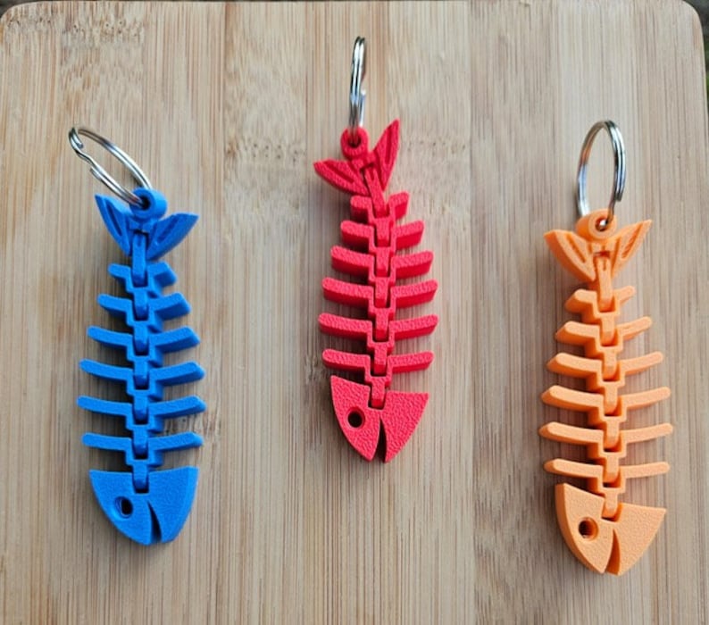 3D Printed Fish Keychains - Etsy