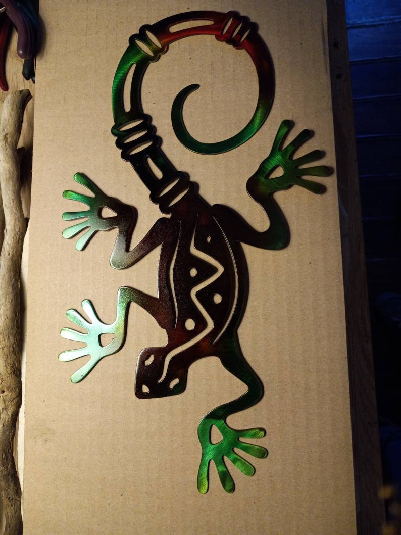 Malti Colored Metal Lizard Wall Decor - Etsy