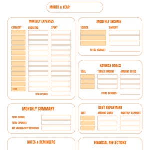 Digital/printable Budget Planner Manage Your Finances With Ease - Etsy UK