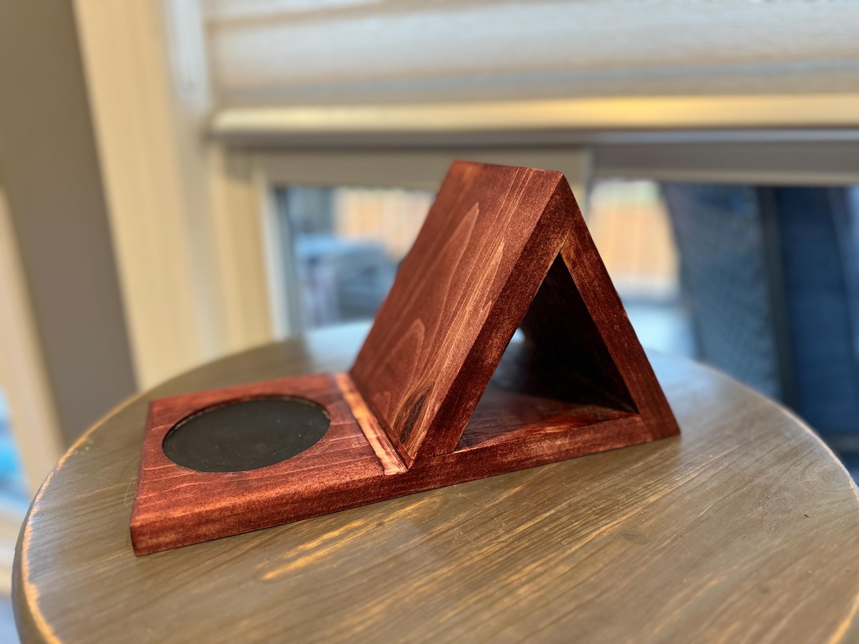 Wooden Bookmark/bookstand, Coaster, and Phone/tablet Stand With Storage ...