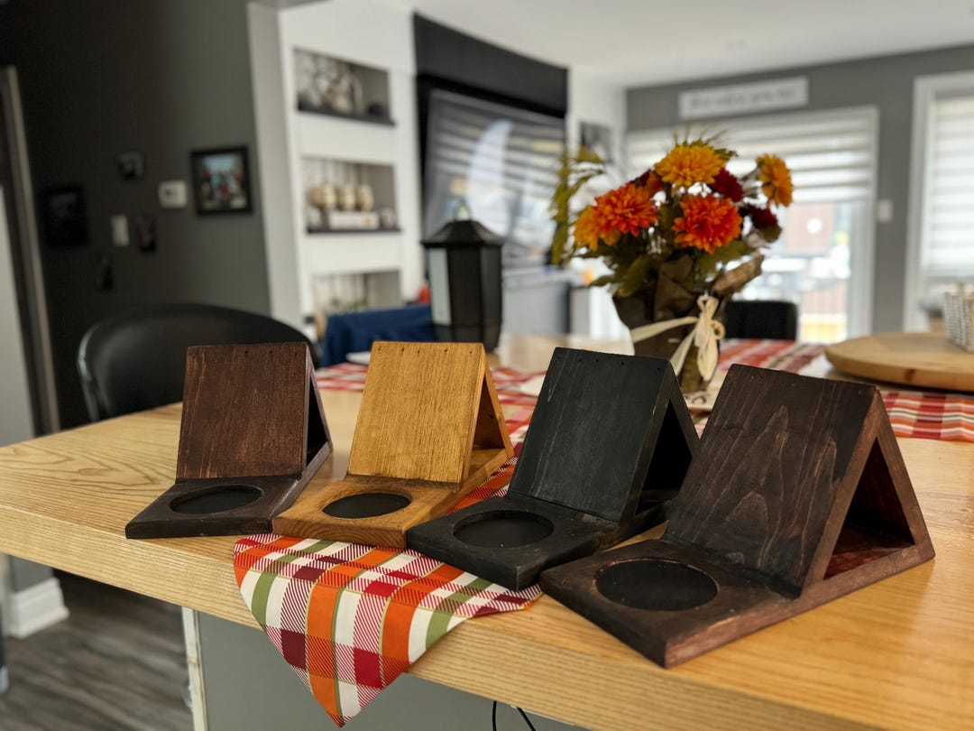 Wooden Bookmark/bookstand, Coaster, and Phone/tablet Stand With Storage ...