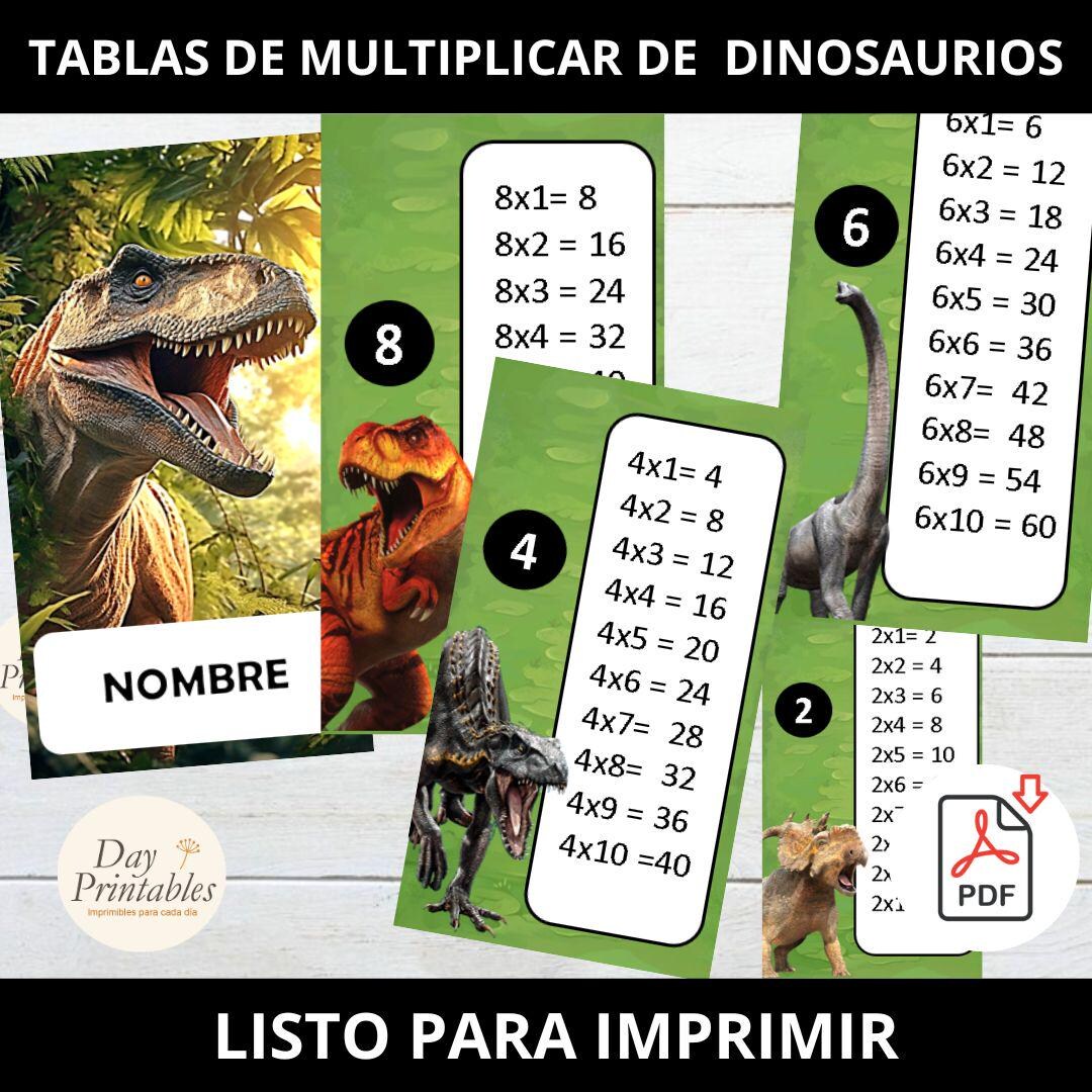 Dinosaur Multiplication Tables PDF | Printable A4 Sheet | Educational ...