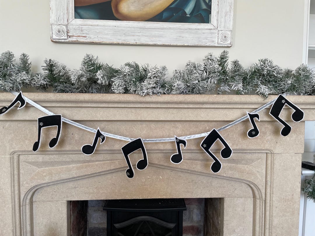 Musical Notes Bunting- Fabric Handmade - Etsy