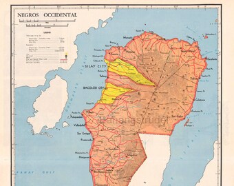 Map of Negroes Occidental Philippines - Etsy