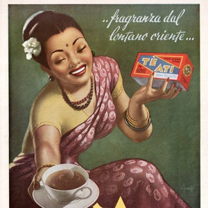 1953 Vintage Italian Tea Advertising for Teati Te Ati Retro 1950s ...
